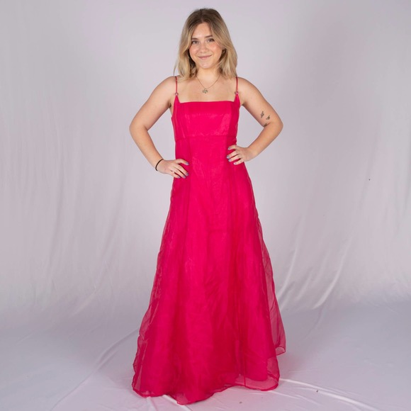 Blondie Nites | Dresses | 9s Hot Pink Barbie Prom Dress Size 5 Vtg ...